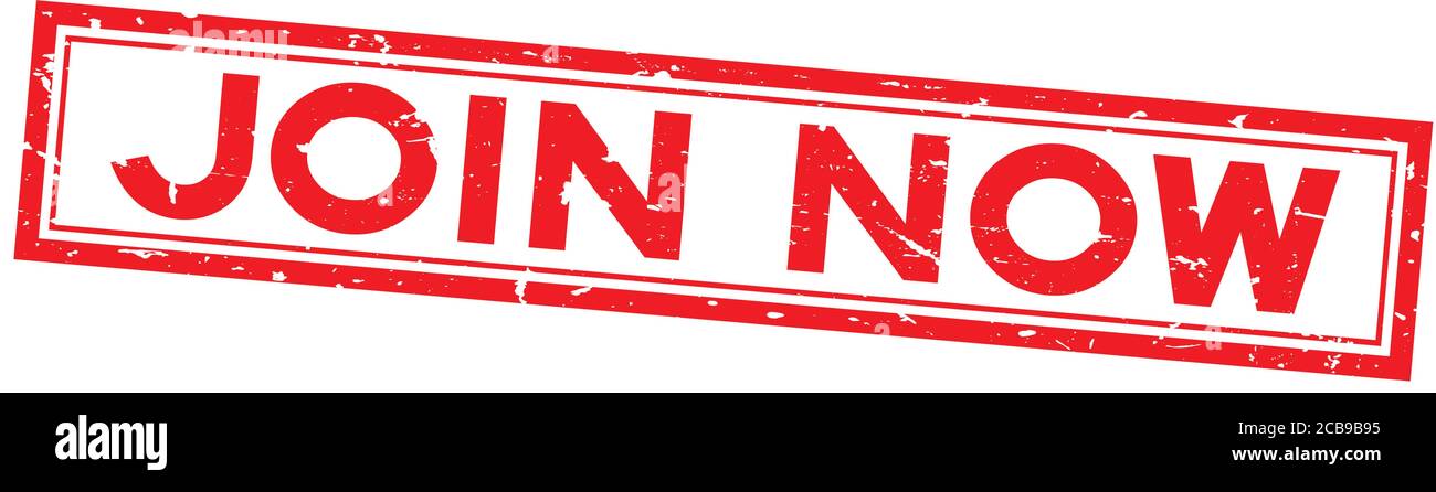 Grunge red join now word square rubber seal stamp on white background Stock Vector Image & Art ...