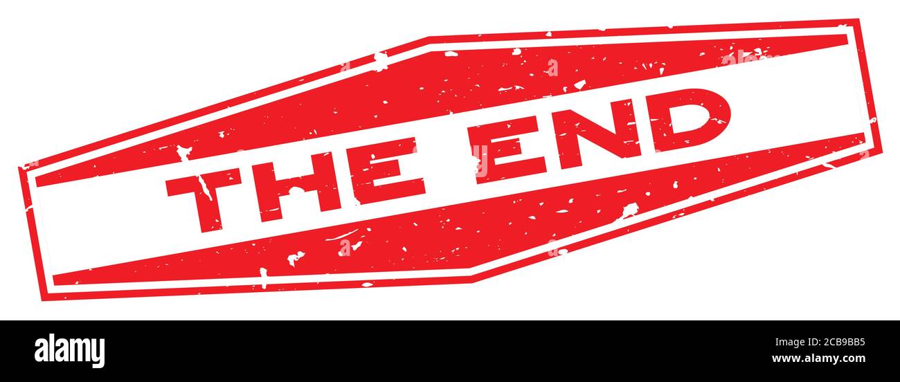 Grunge red the end word hexagon rubber seal stamp on white background Stock Vector Image & Art ...