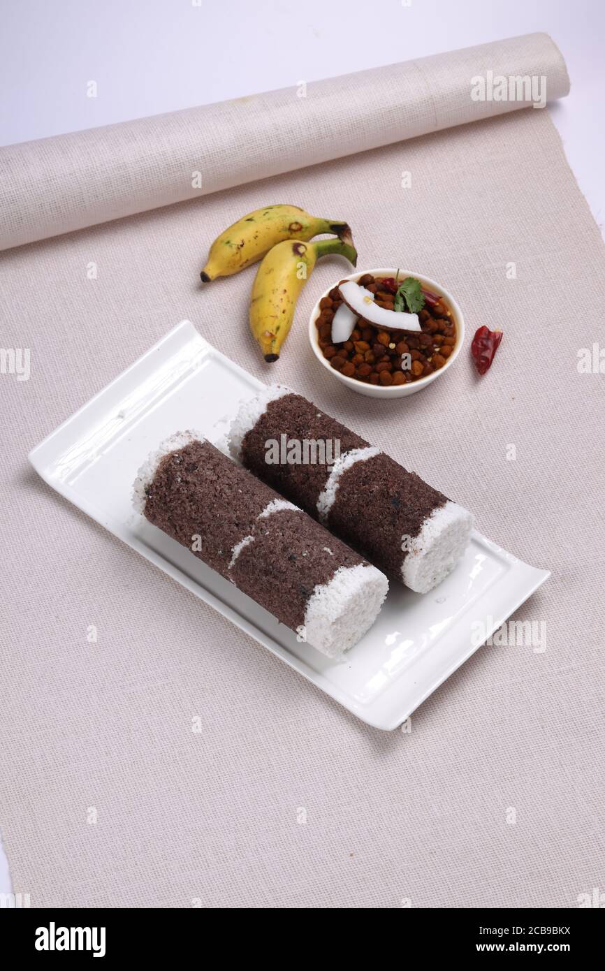 Ragi Puttu or Millet Puttu ,home made kerala breakfast made using ...