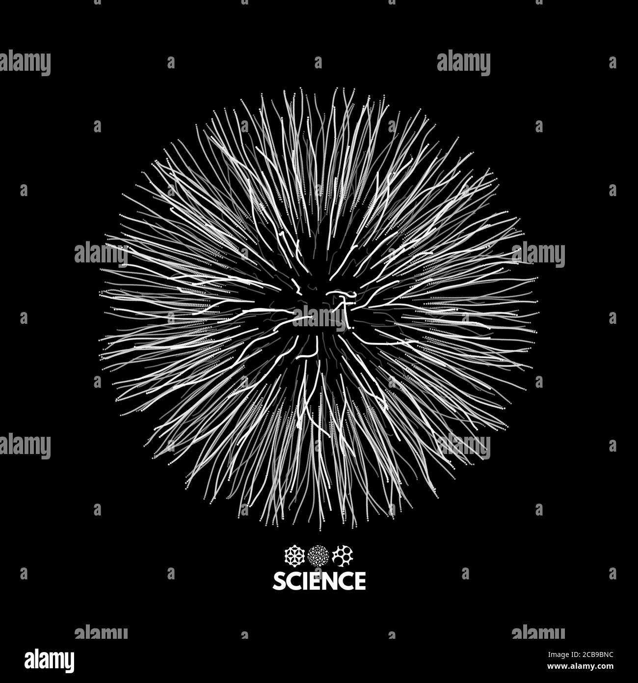 3d Abstract Sphere Array With Dynamic Particles Modern Science And 7734