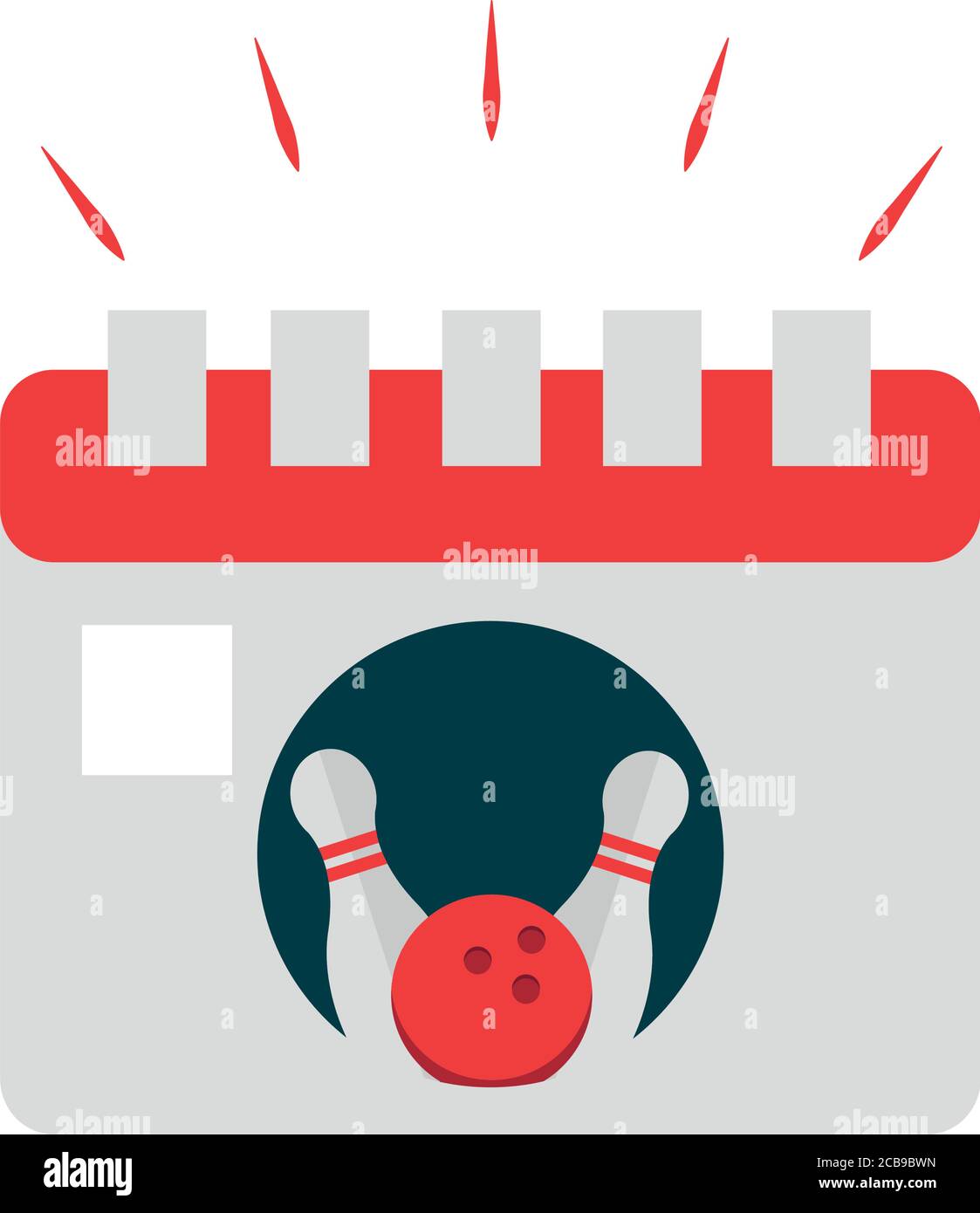 bowling calendar reminder game recreational sport flat icon design ...