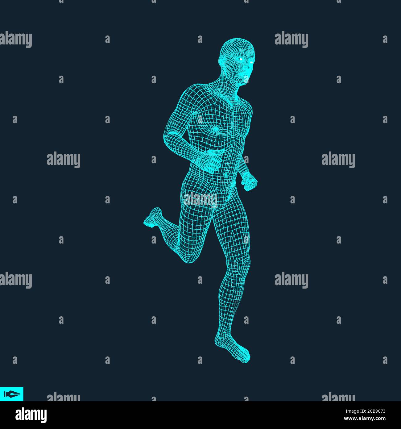 3d Running Man. Design for Sport, Business, Science and Technology ...