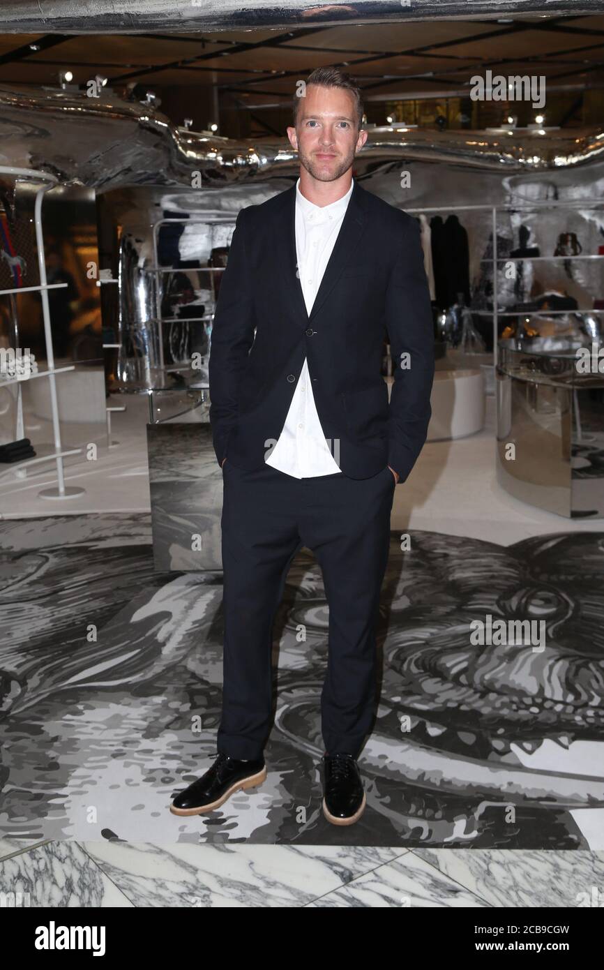 Tim Draxl attends the opening of the first Louis Vuitton men’s pop up ...