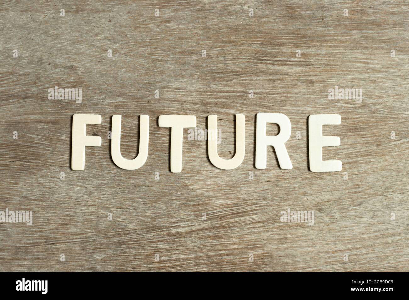 Alphabet letter in word future on wood background Stock Photo - Alamy