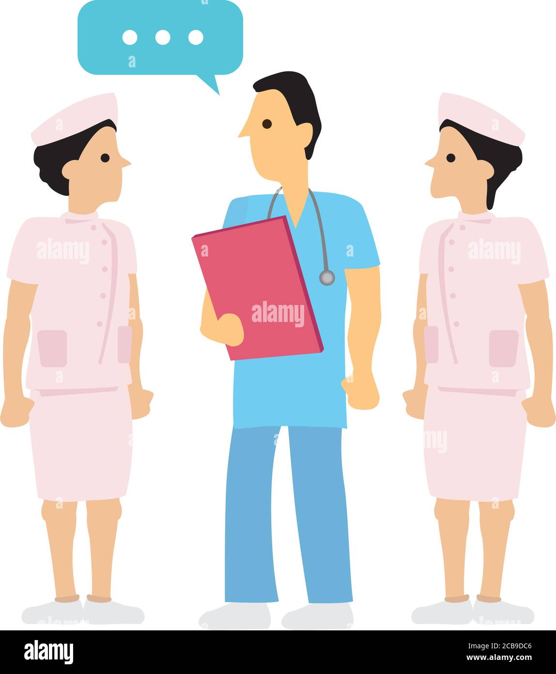 Doctor Talking With His Nurses Concept Of Healthcare And Medical Staff