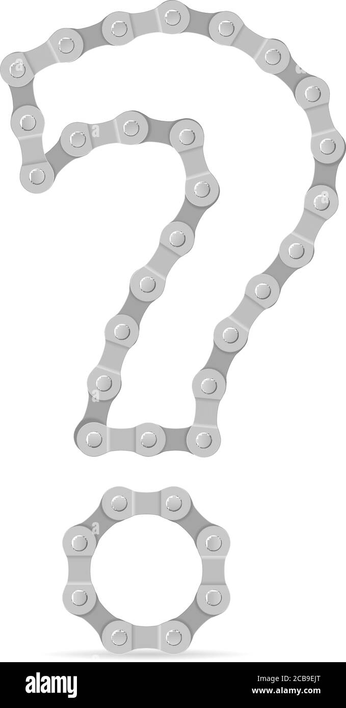 Question symbol formed by bike chain. Vector illustration Stock Vector ...