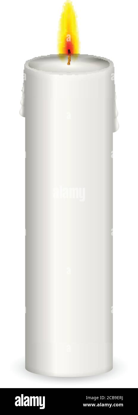 Candle on a white background. Vector illustration Stock Vector Image ...