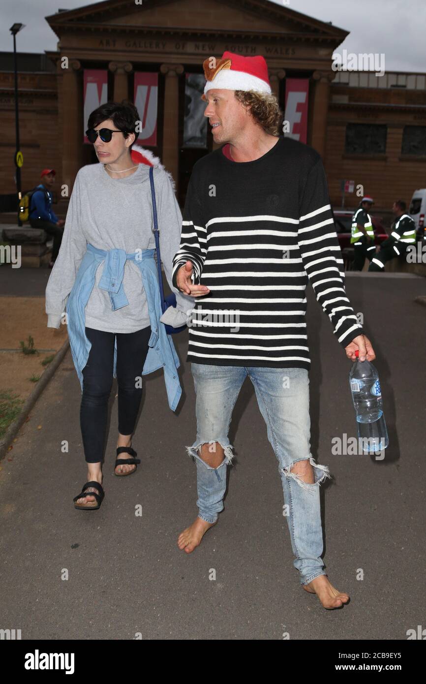 Tim Dormer arrives for the Woolworths Carols in the Domain Stock Photo ...