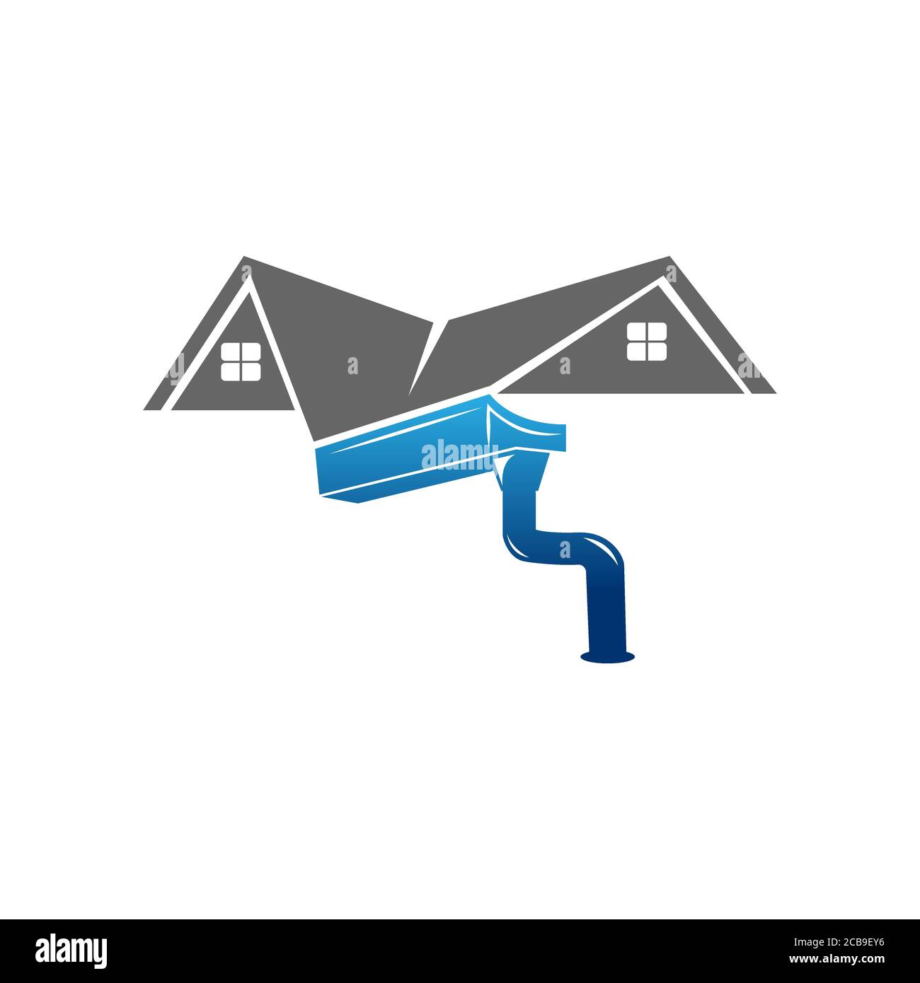 gutter and house roof logo template. Roof downspout vector design ...