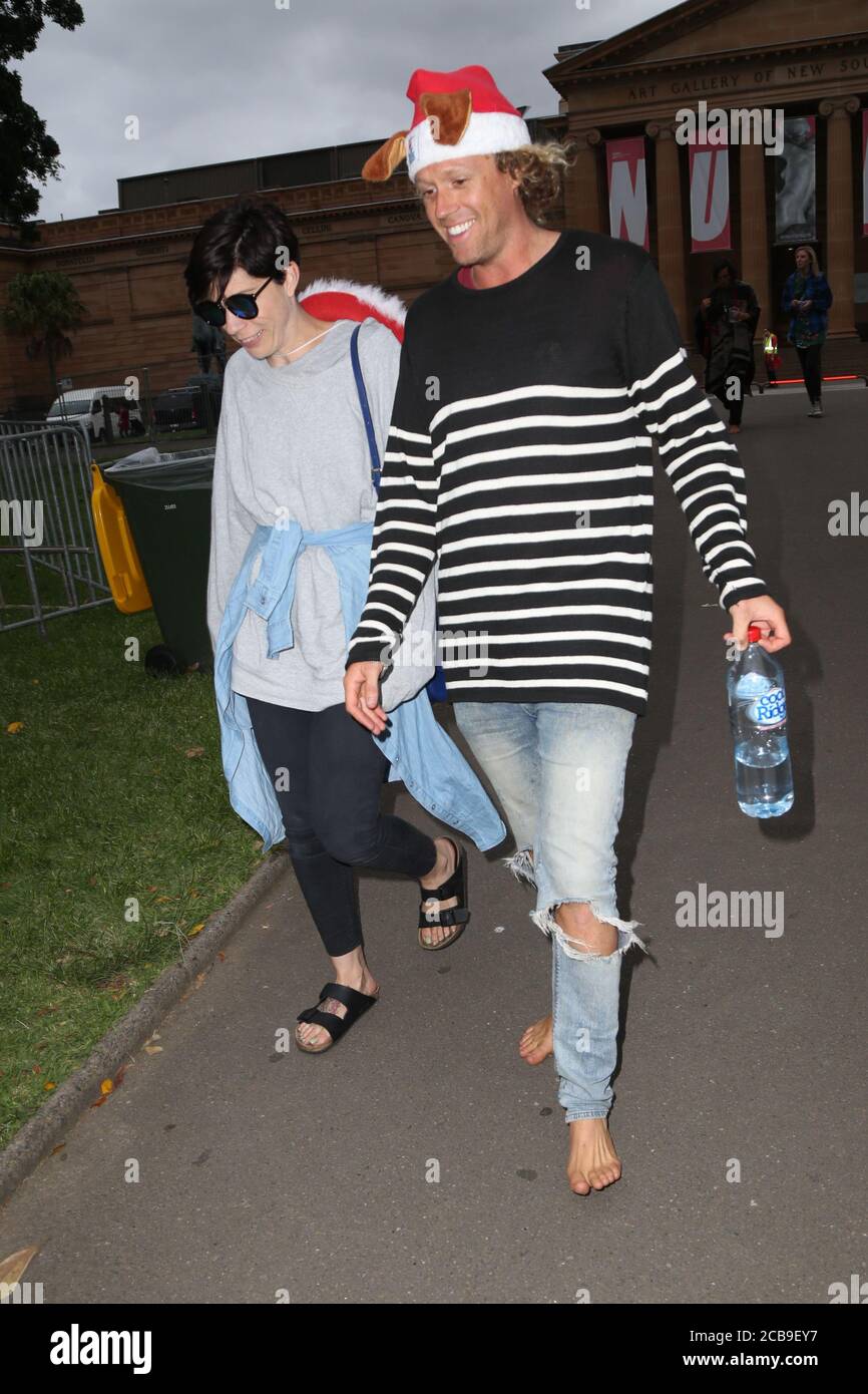 Tim Dormer arrives for the Woolworths Carols in the Domain Stock Photo ...