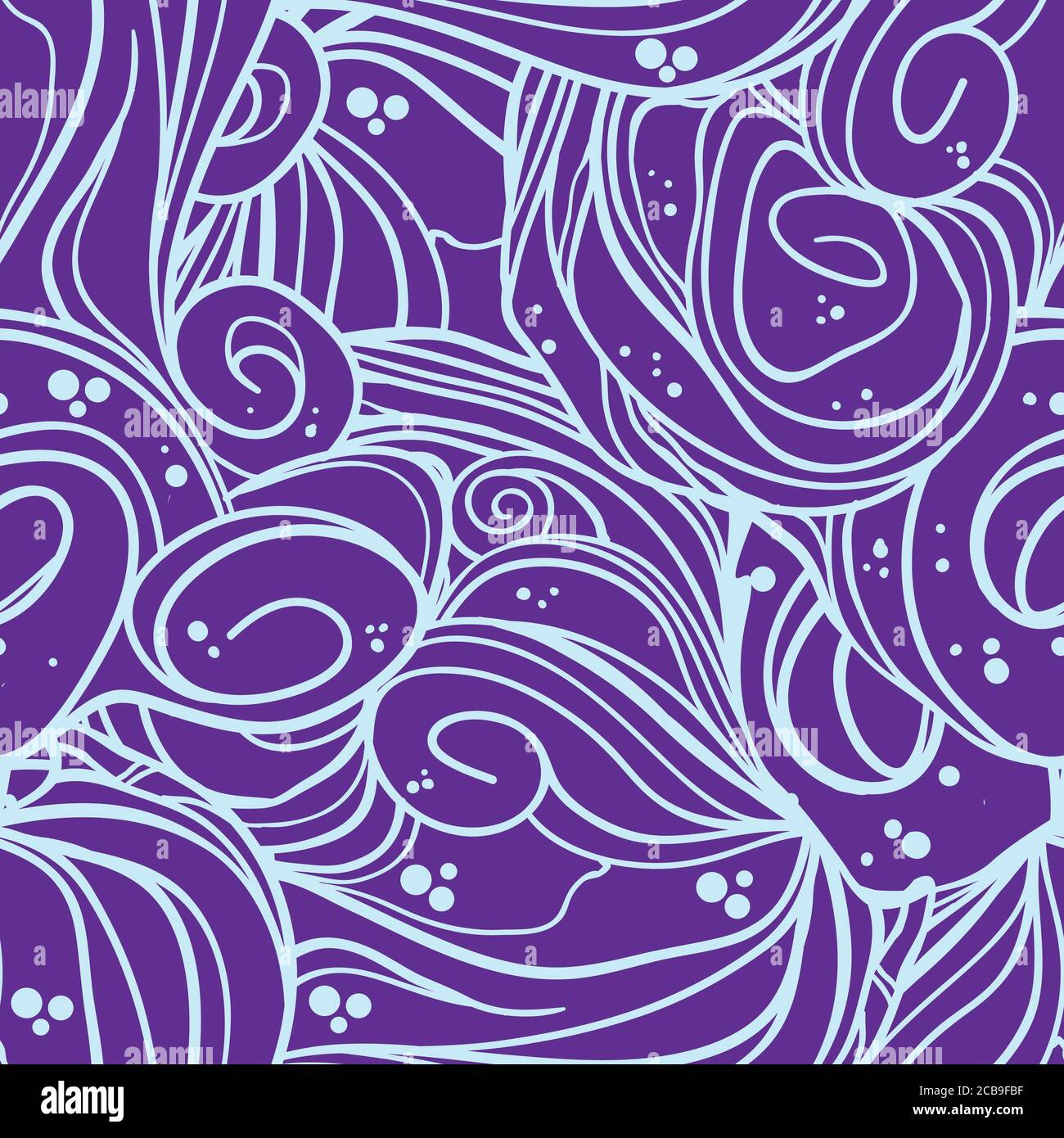 Waves seamless border pattern. May be used like an Invitation card ...