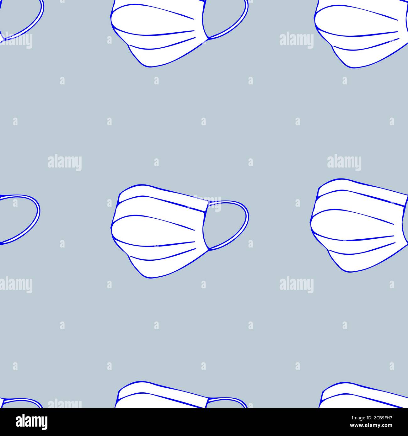 Seamless pattern with medical face mask. Pandemic Сoronavirus COVID-19 ...