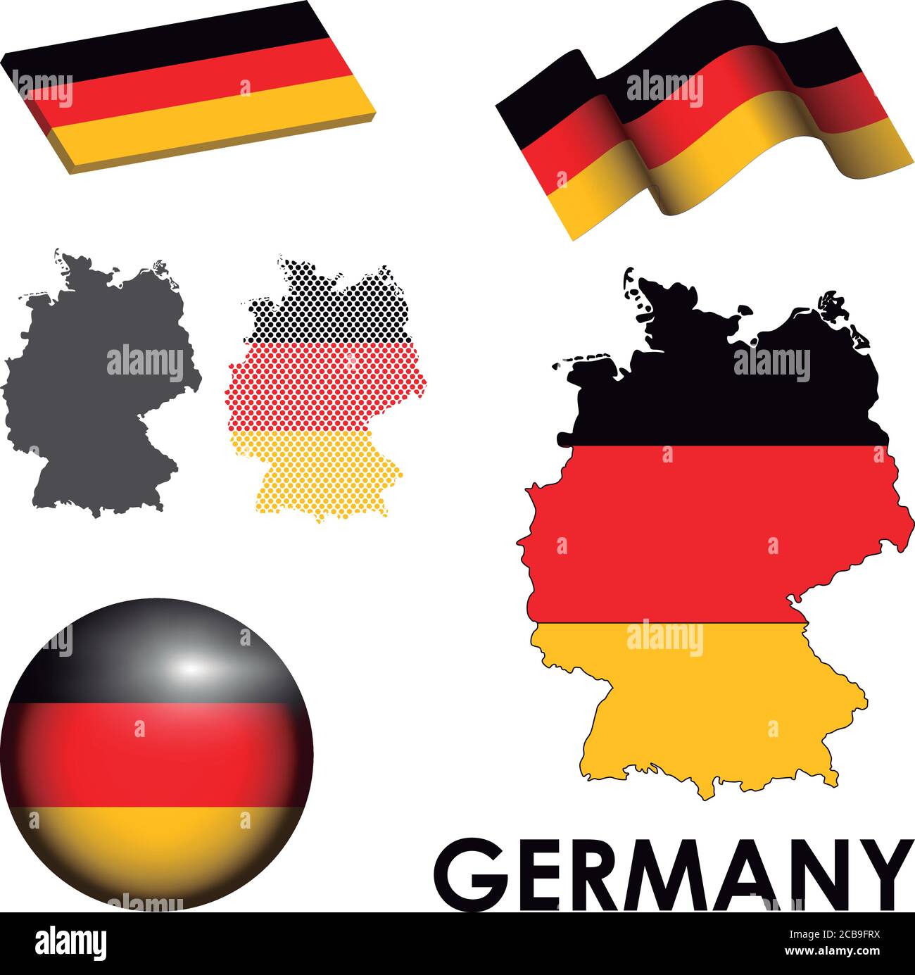 set of germany icons on white background Stock Vector Image & Art - Alamy