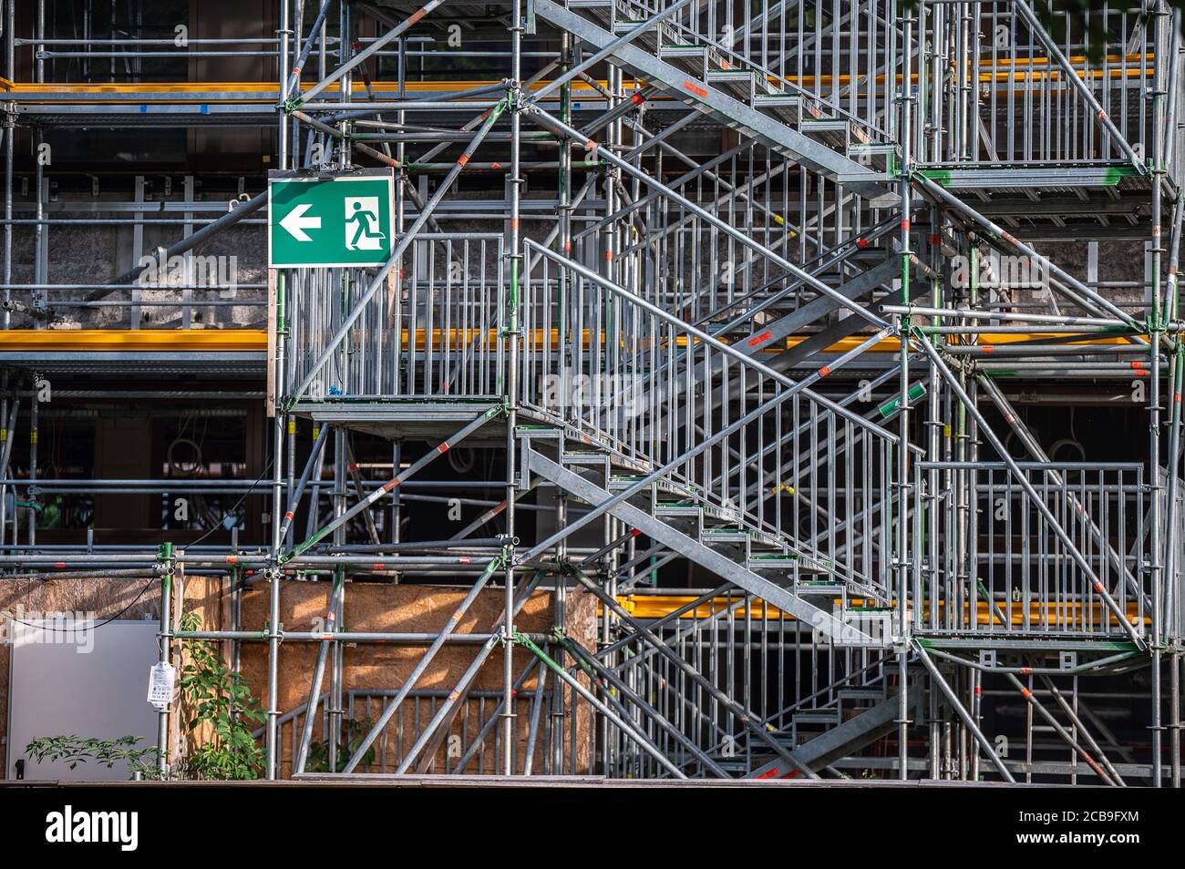 construction site with emergency exit Stock Photo - Alamy