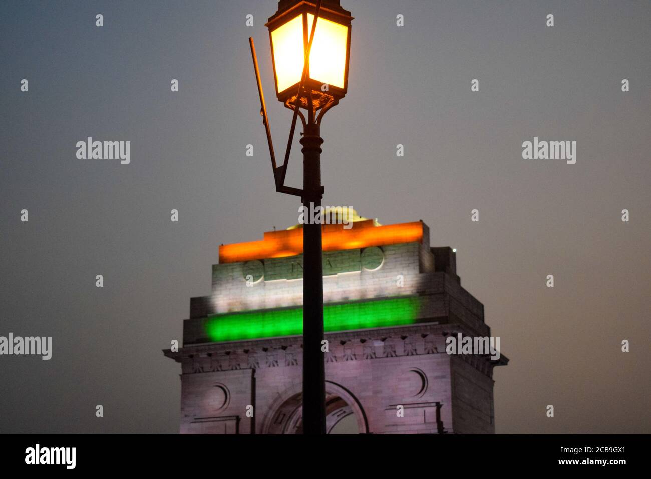 Evening view of India Gate in Delhi India, India Gate view with tri ...