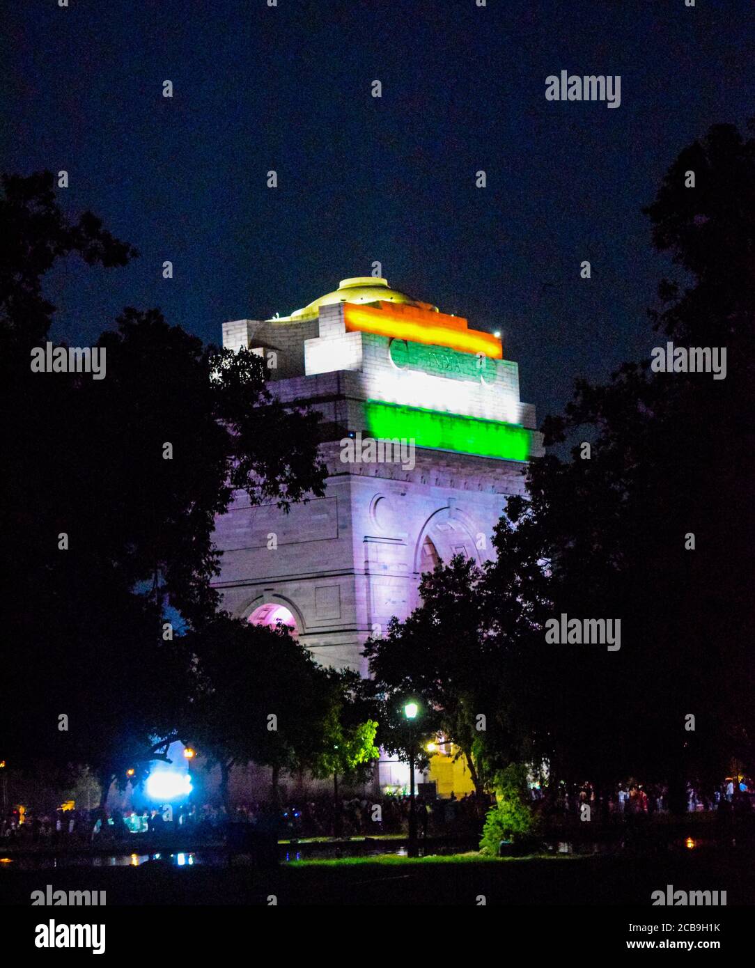 Evening view of India Gate in Delhi India, India Gate view with tri ...