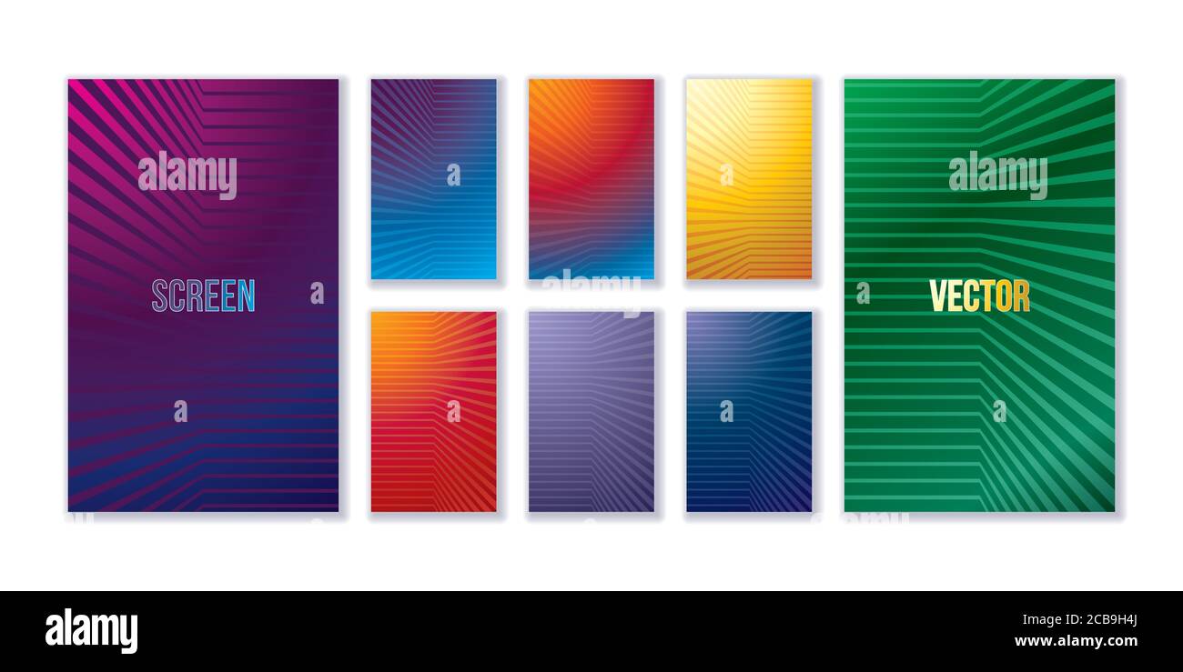 Colorful geometric background. Wallpapers set for mobile app. Modern ...