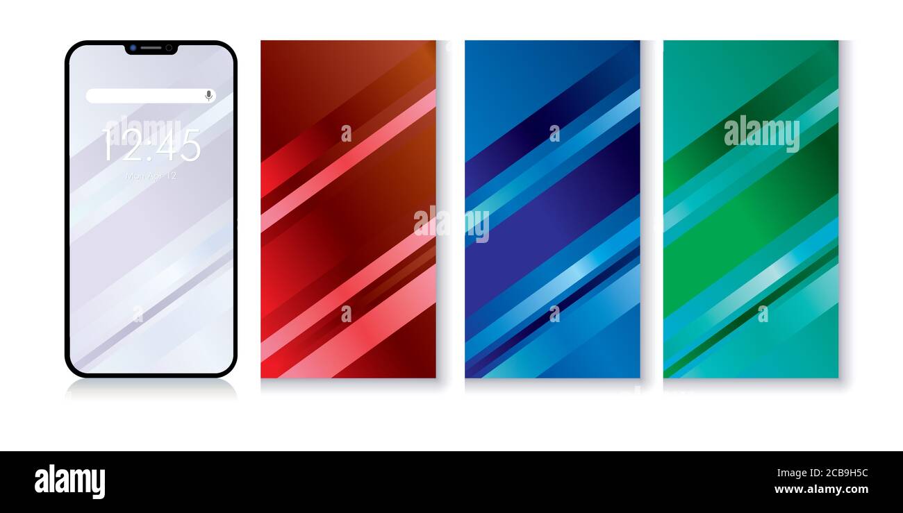 Colorful geometric background. Wallpapers set for mobile app. Modern ...