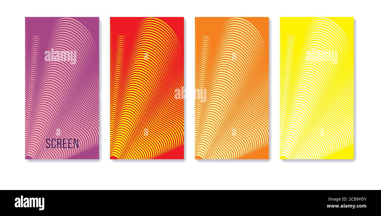 Colorful geometric background. Wallpapers set for mobile app. Modern ...