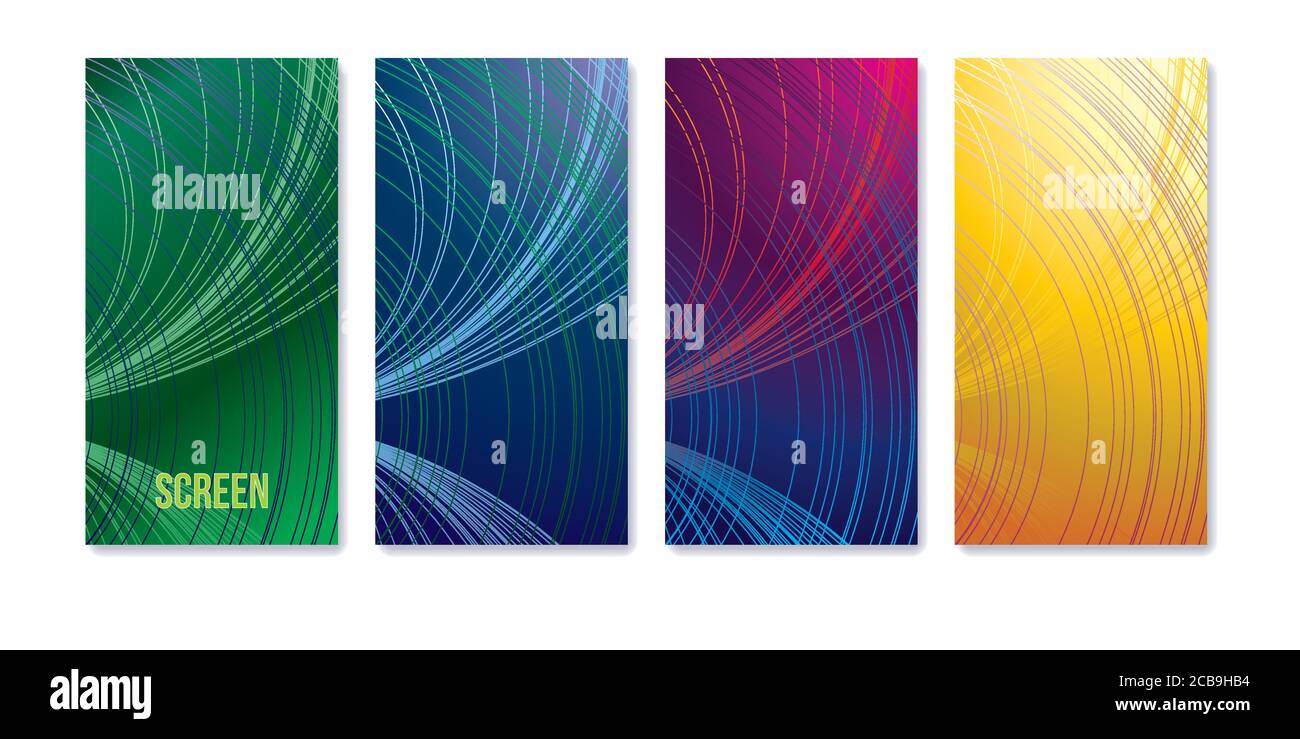 Colorful geometric background. Wallpapers set for mobile app. Modern ...