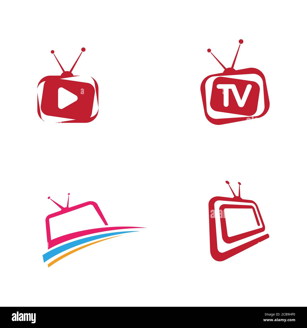 TV icon logo vector illustration design template Stock Vector Image ...