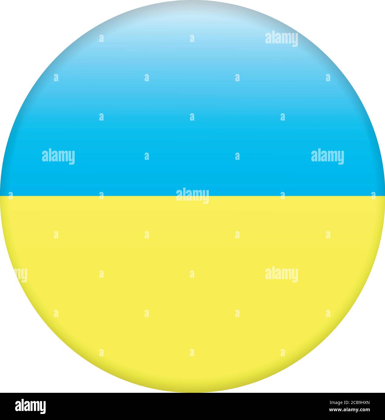 Round icon with national flag of Ukraine isolated on white background ...