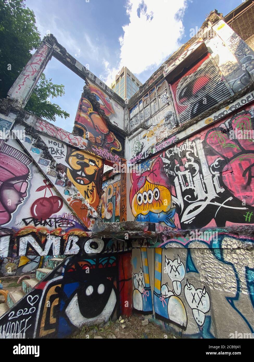 Graffitis in Bangkok Thailand south east asia Stock Photo - Alamy