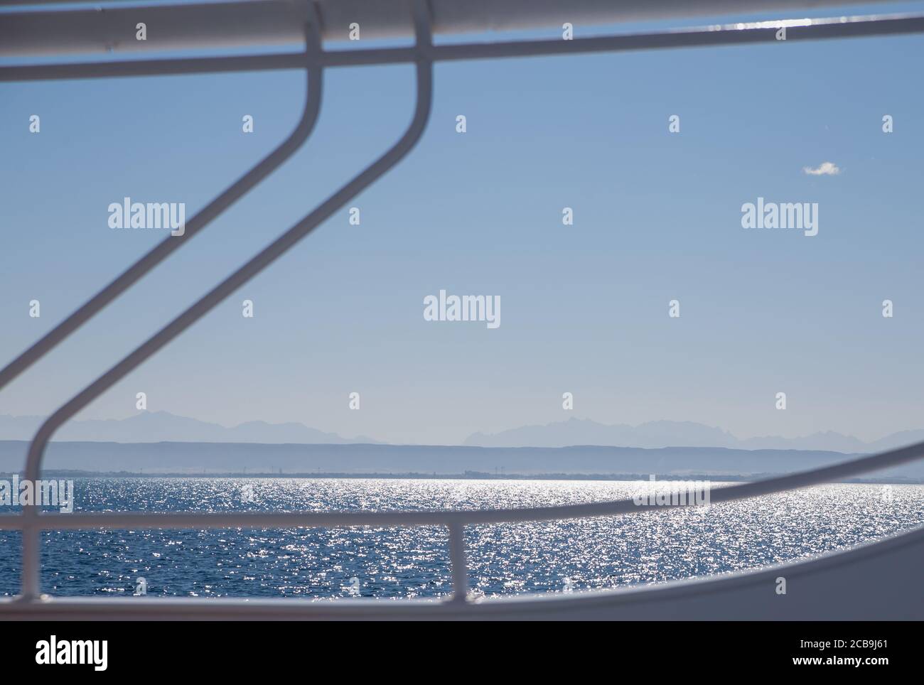 a sea view from the deck of the yacht Stock Photo - Alamy