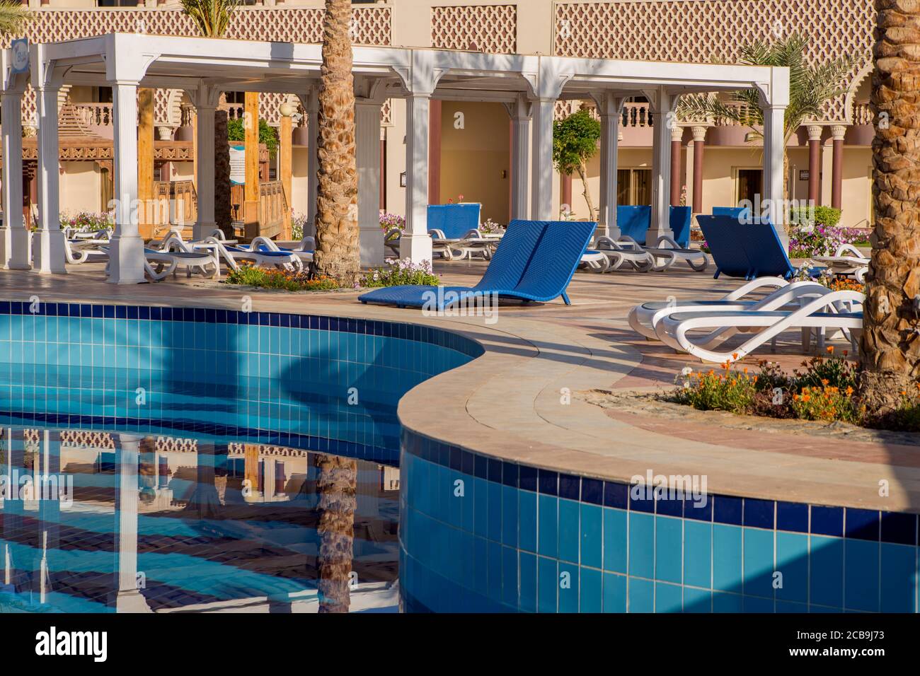swimming pool in hotel in Arab country Stock Photo - Alamy