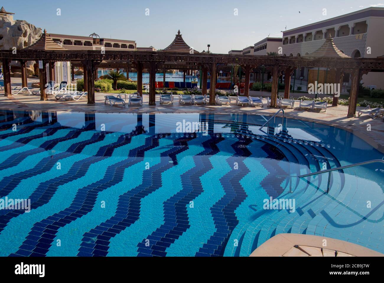 swimming pool in hotel in Arab country Stock Photo - Alamy
