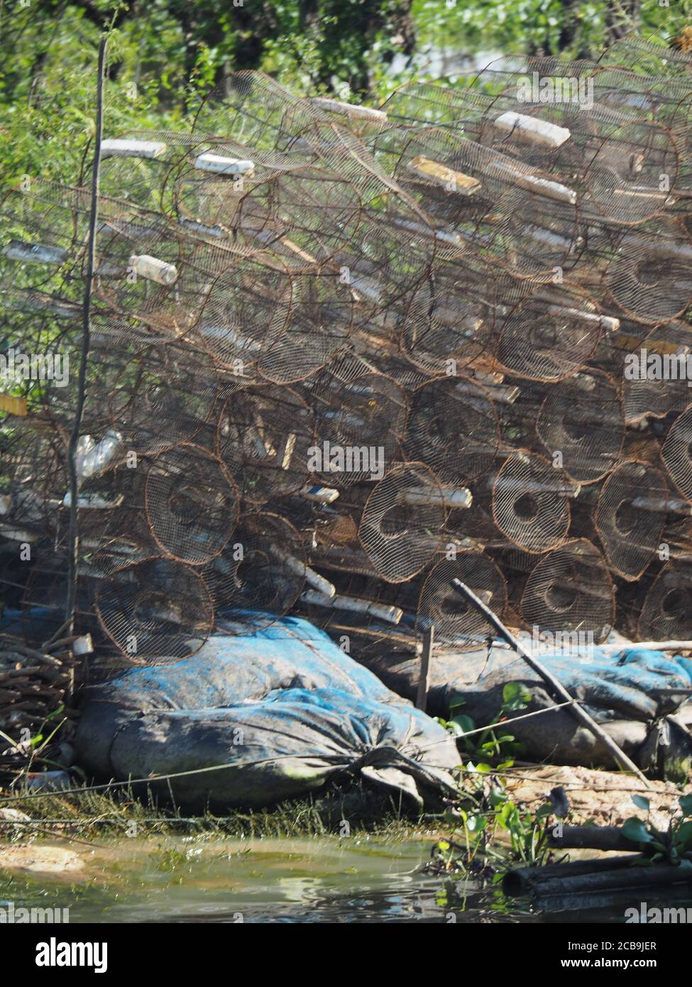 Sunny scenery fishing nets hi-res stock photography and images - Alamy