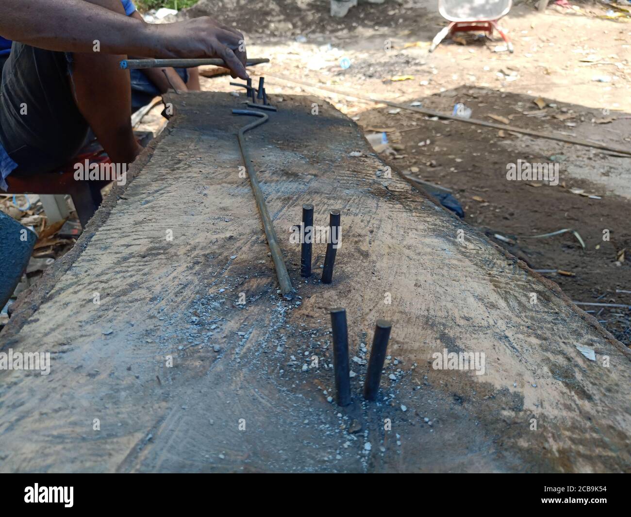Steel rod poles construction hi-res stock photography and images - Alamy