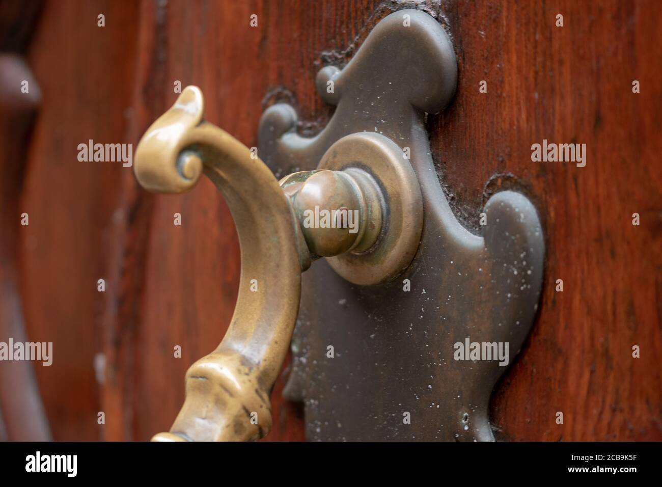 Selective shot of a door handle Stock Photo - Alamy