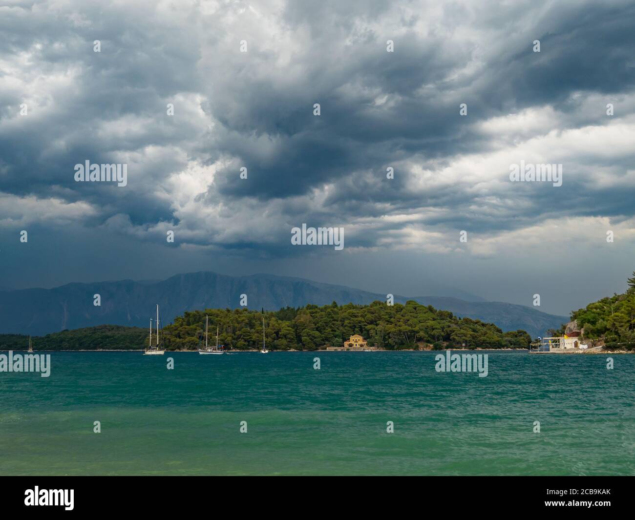 Nidri resort in Lefkas island Greece Stock Photo - Alamy
