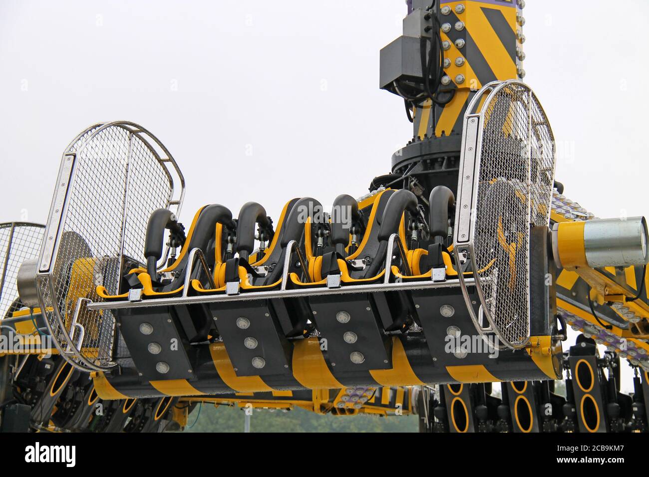 The Seats on a Fast and Powerful Fun Fair Ride Stock Photo - Alamy