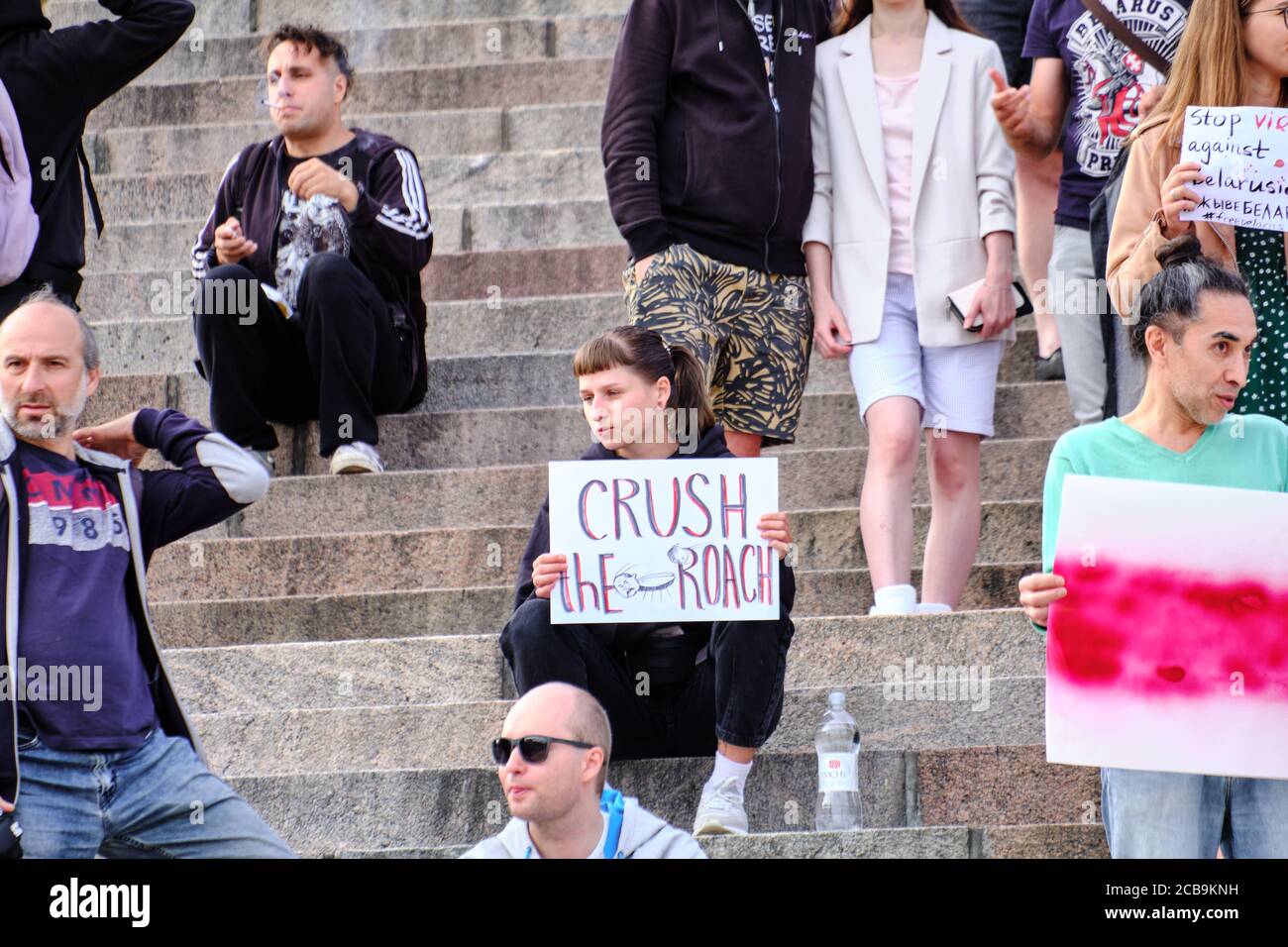 Helsinki, Finland - August 11, 2020: Peaceful Protest in Solidarity ...
