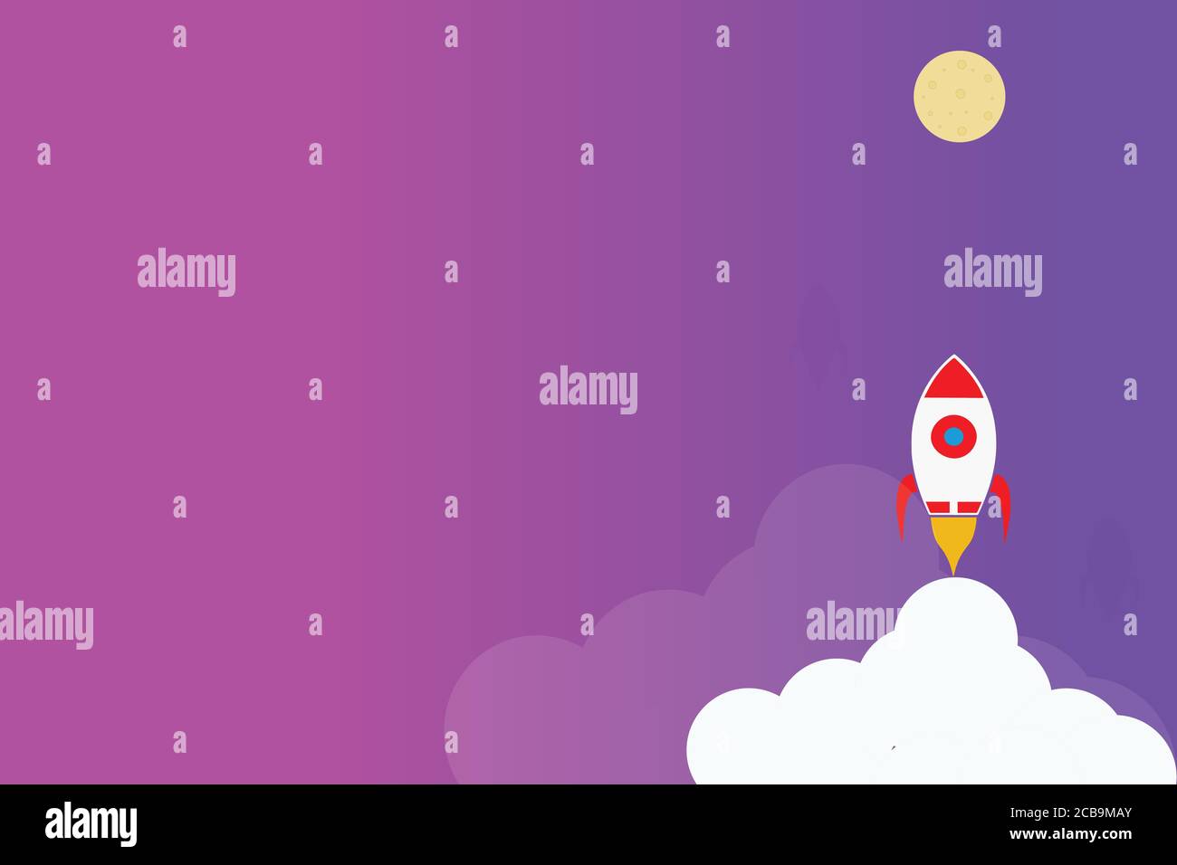 Business Start up launching product with rocket concept. Template and ...