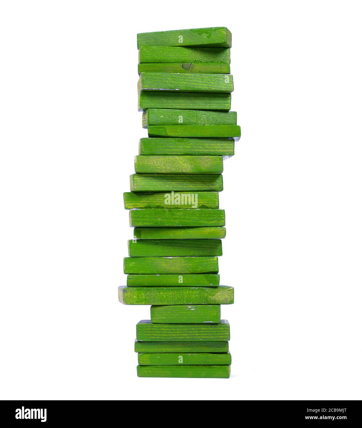 Vintage green building blocks isolated on white background Stock Photo ...