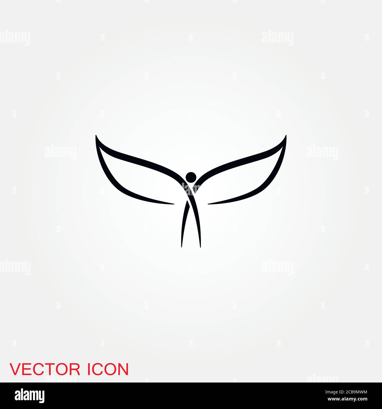 Angel icon. Abstract christmas Angel isolated on background Stock ...
