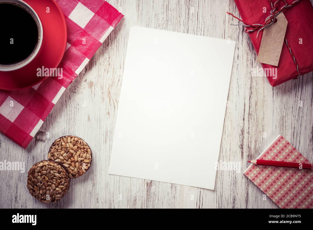 Coffee break with cookies Stock Photo - Alamy