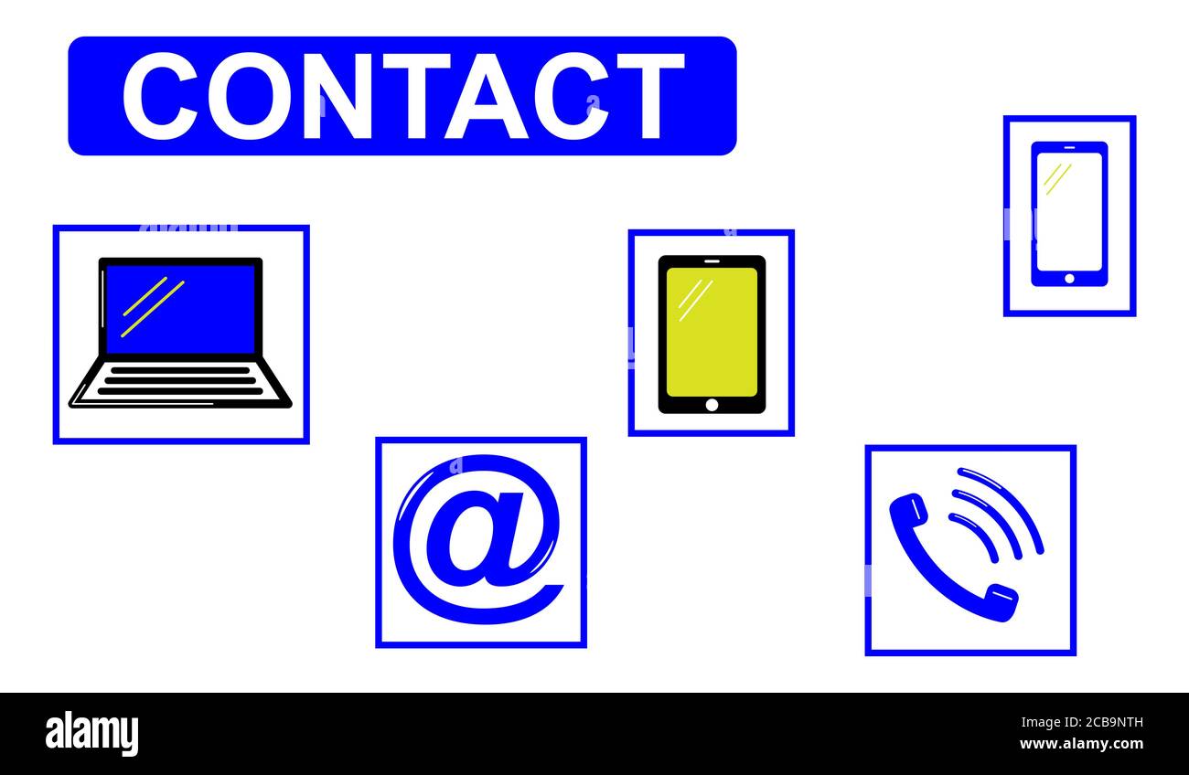 Illustration of a contact concept Stock Photo - Alamy