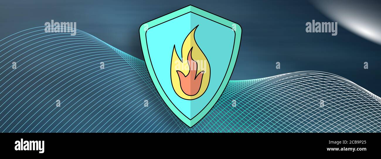 Illustration of a fire protection concept Stock Photo - Alamy