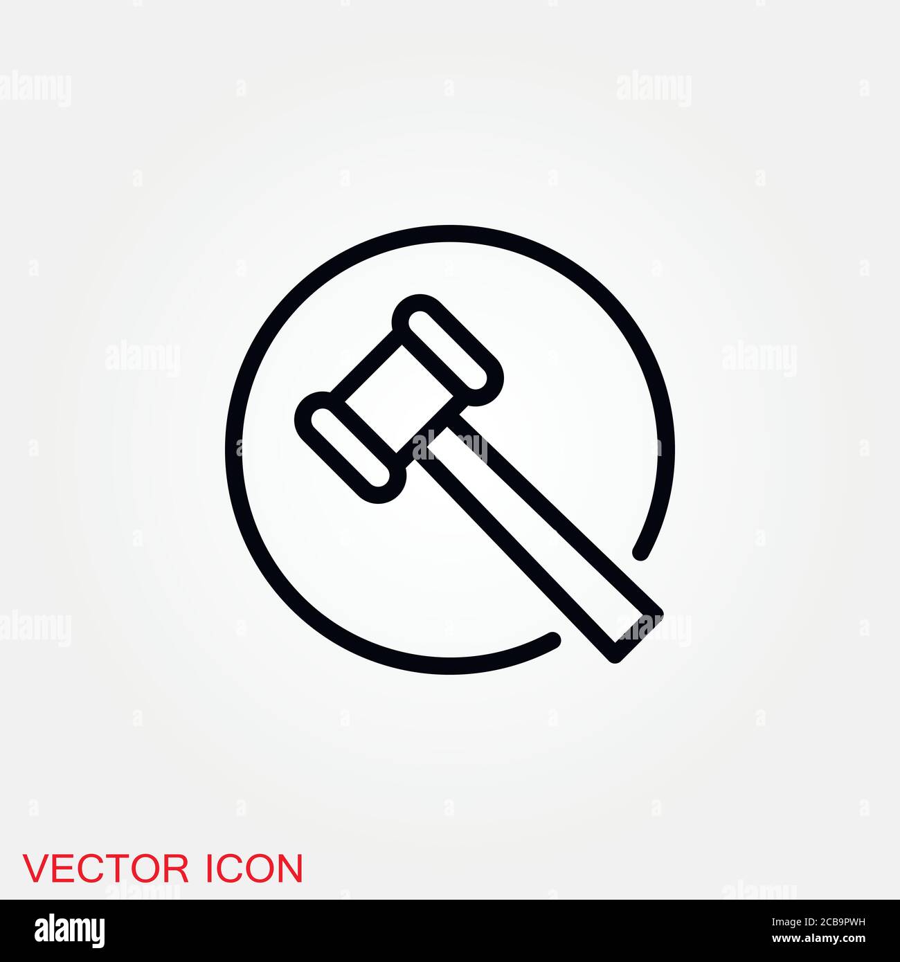 Auction icon. Judge or auction hammer icon Stock Vector Image & Art - Alamy