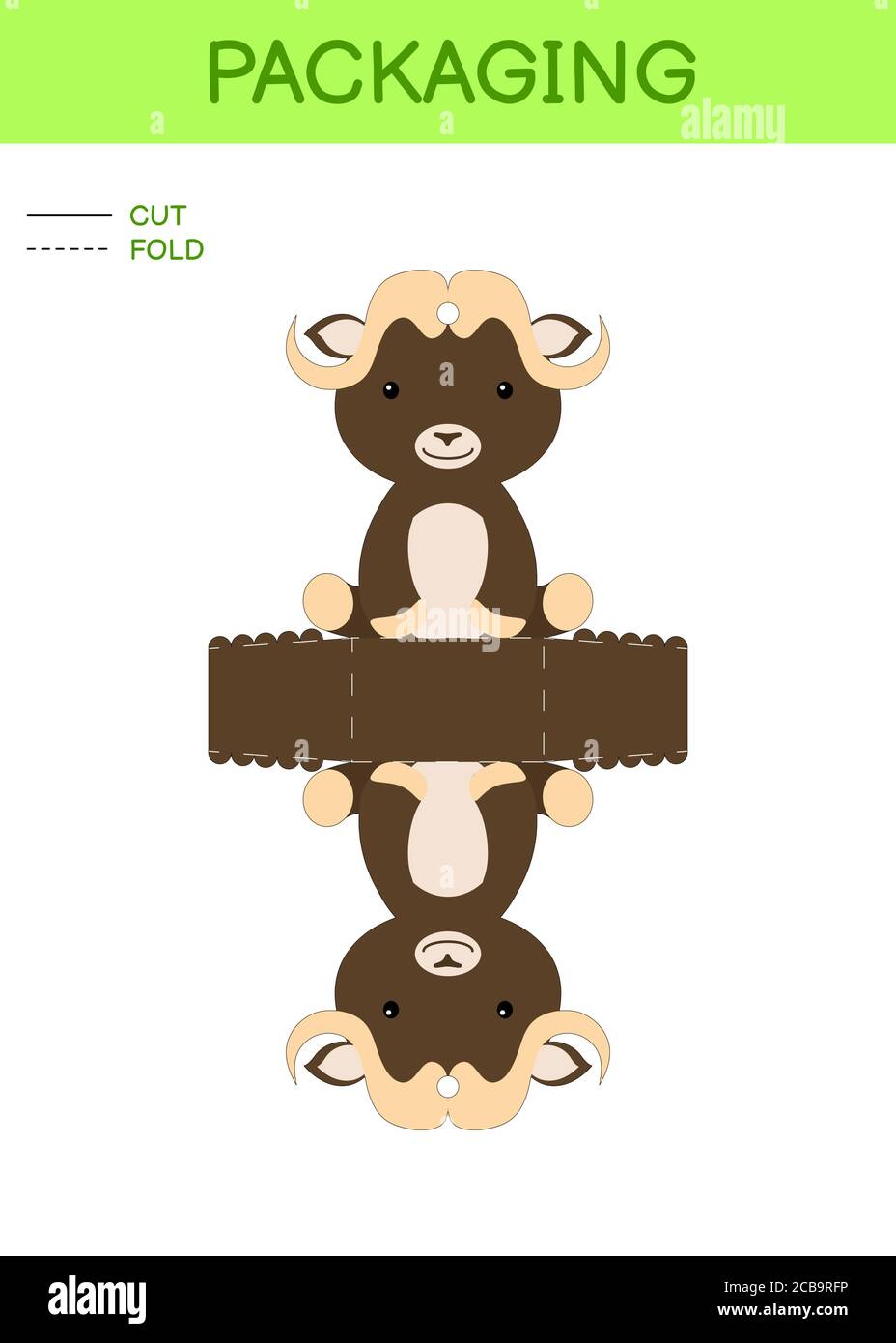 DIY party favor box die cut template design for birthdays, baby showers ...