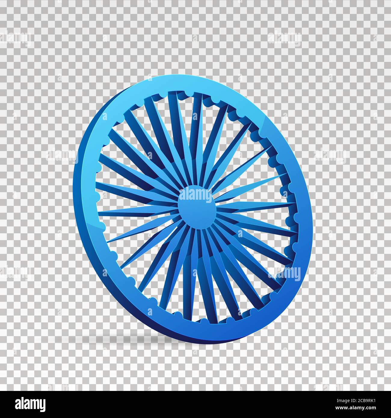 3D Ashoka Wheel PNG of Indian Flag Creative Illustration with Shadow ...