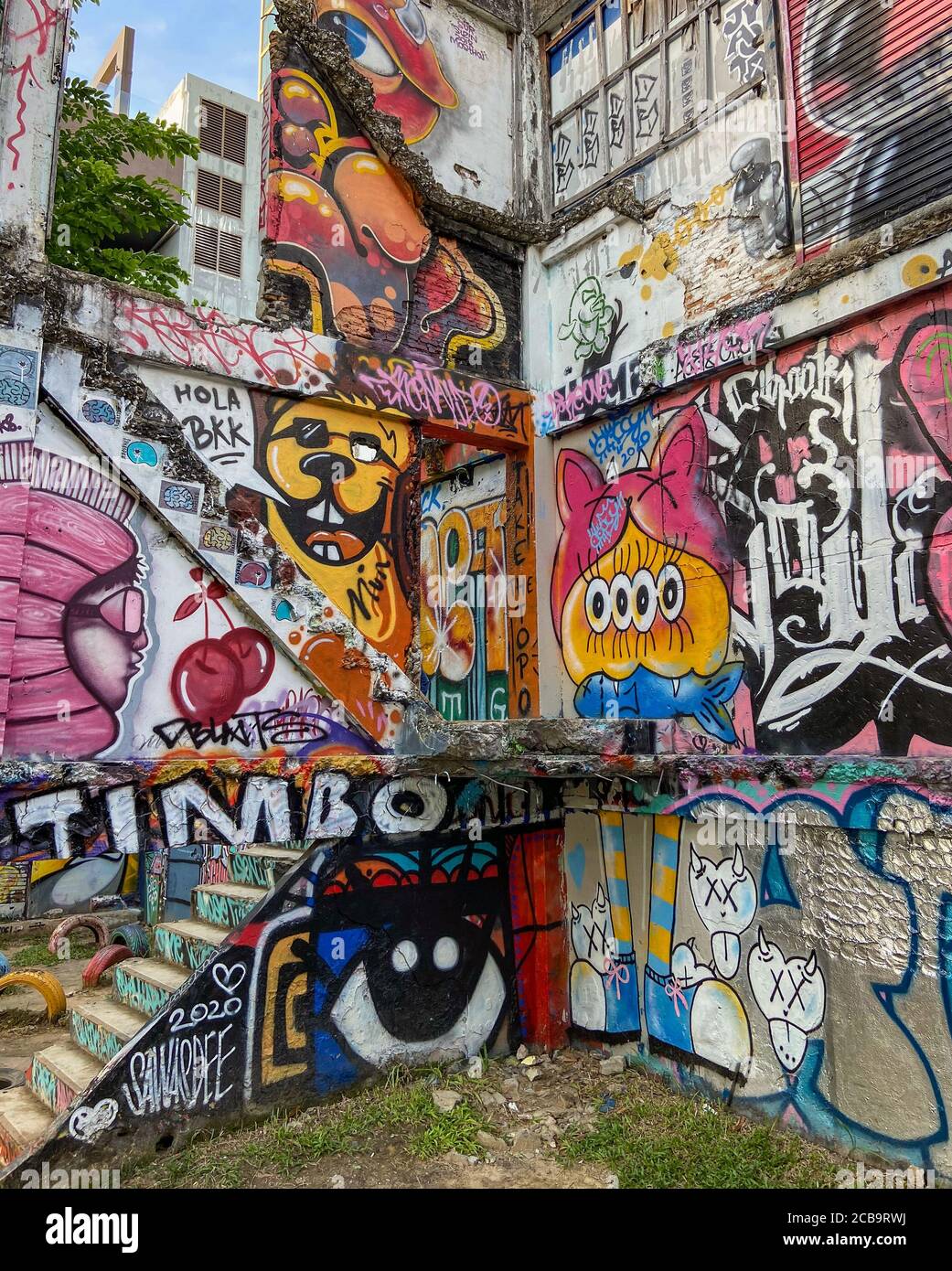 Graffitis in Bangkok Thailand south east asia Stock Photo - Alamy