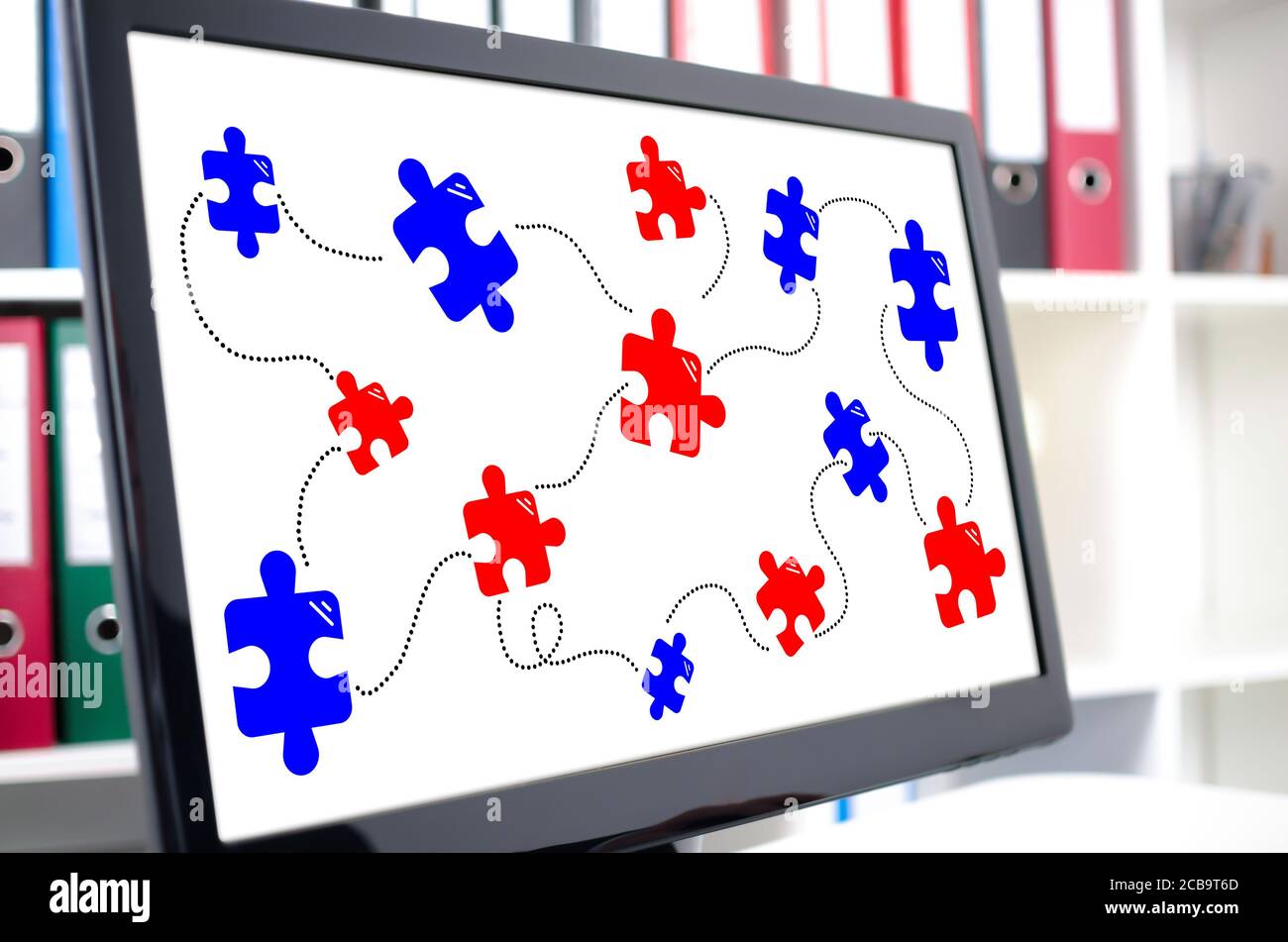 Teamwork concept shown on a computer screen Stock Photo - Alamy