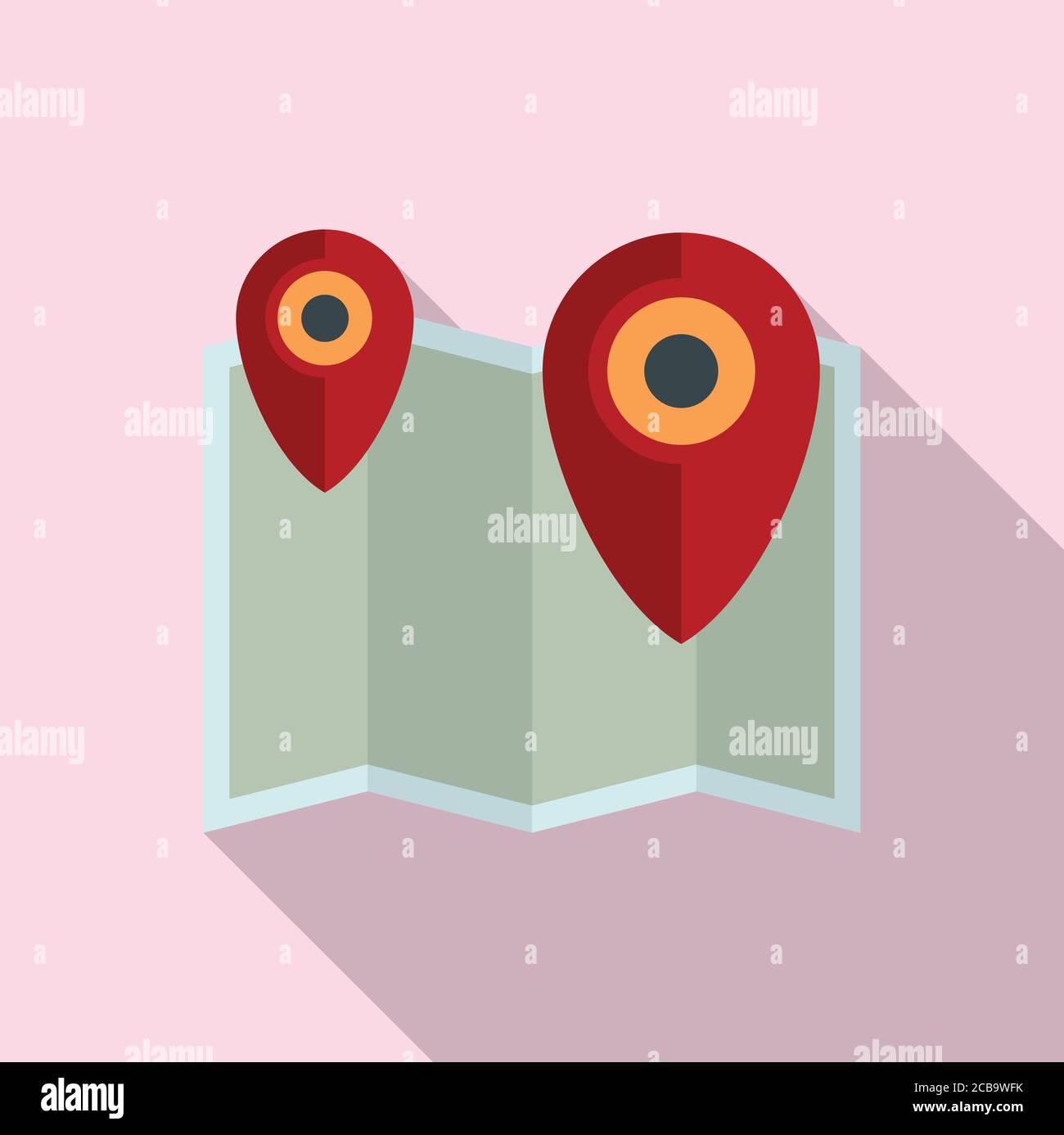 Survival map icon. Flat illustration of survival map vector icon for ...