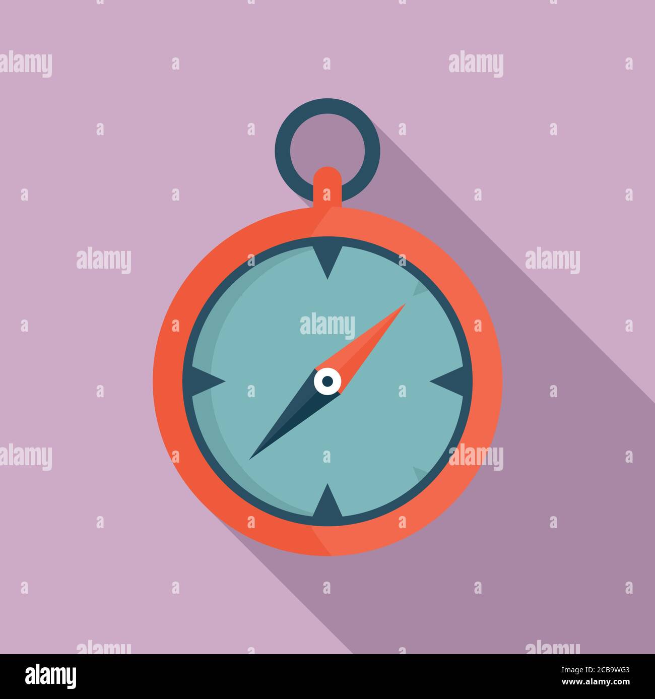 Survival compass icon. Flat illustration of survival compass vector ...