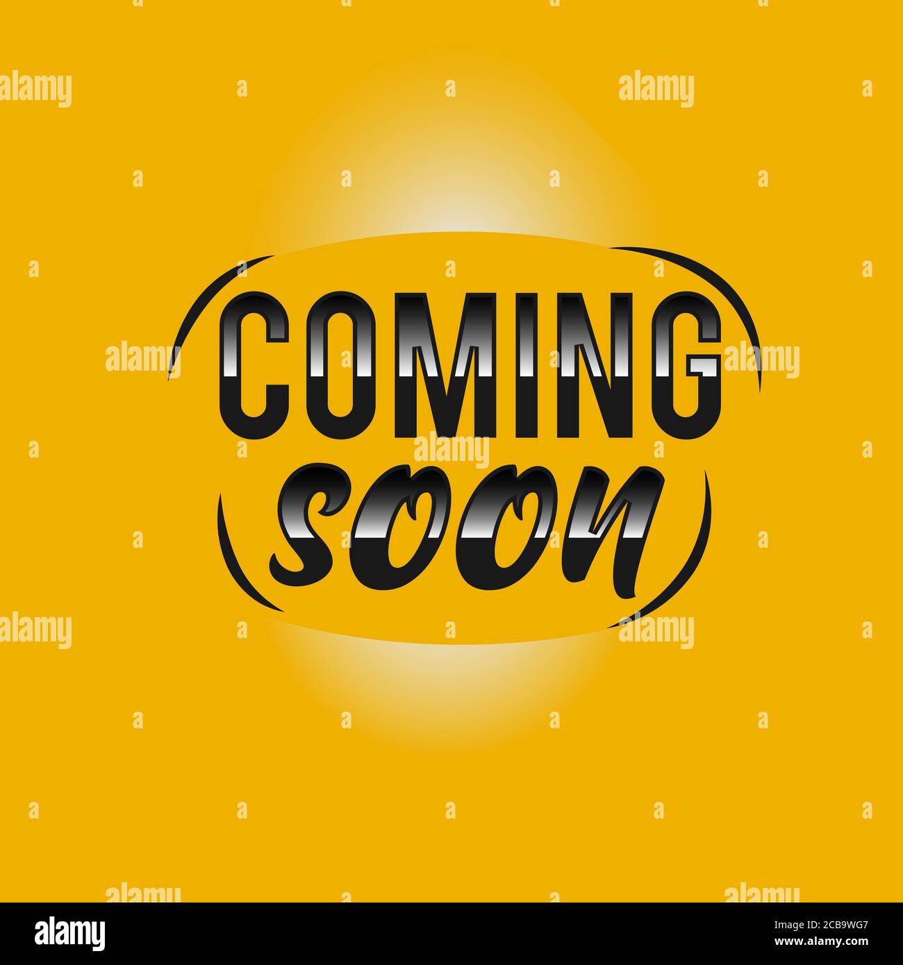 Coming Soon. Promotion banner coming soon, illustration of illuminated ...